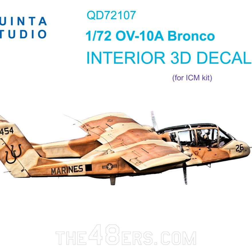 OV-10A Bronco cockpit 3D decal Quinta Studio QD72107 1:72