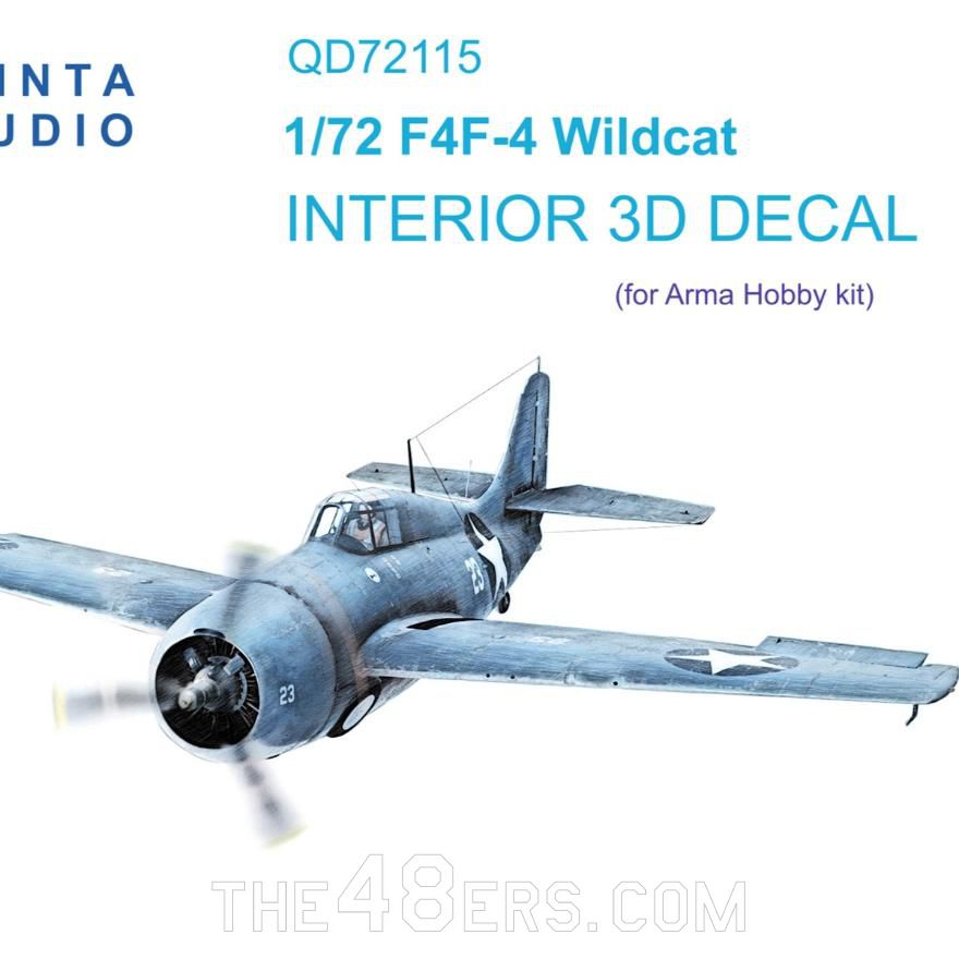 F4F-4 cockpit 3D decal Quinta Studio QD72115 1:72