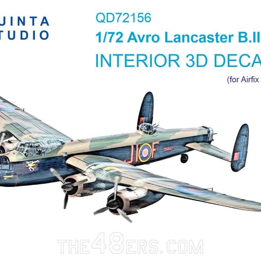 Lancaster B.II cockpit 3D decal Quinta Studio QD72156 1:72