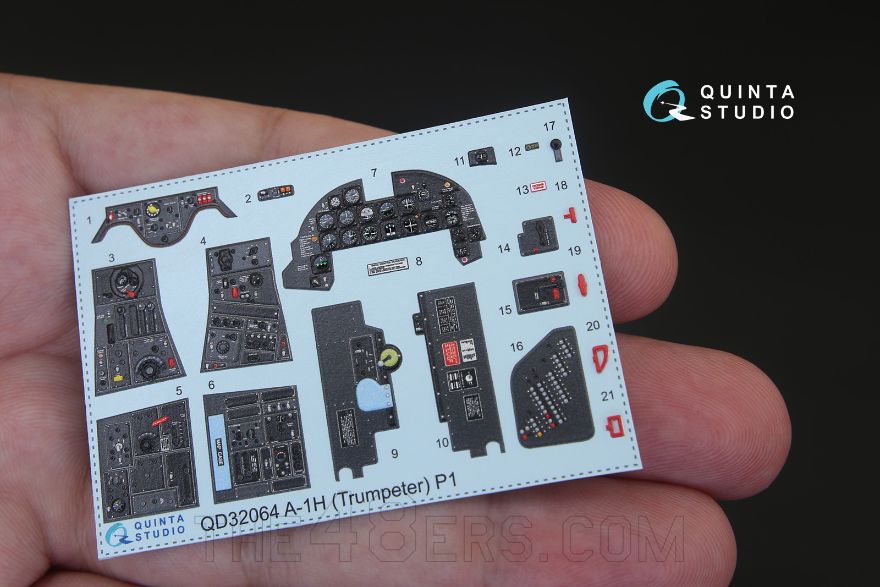 A-1H cockpit 3D decal Quinta Studio QD32064 1:32