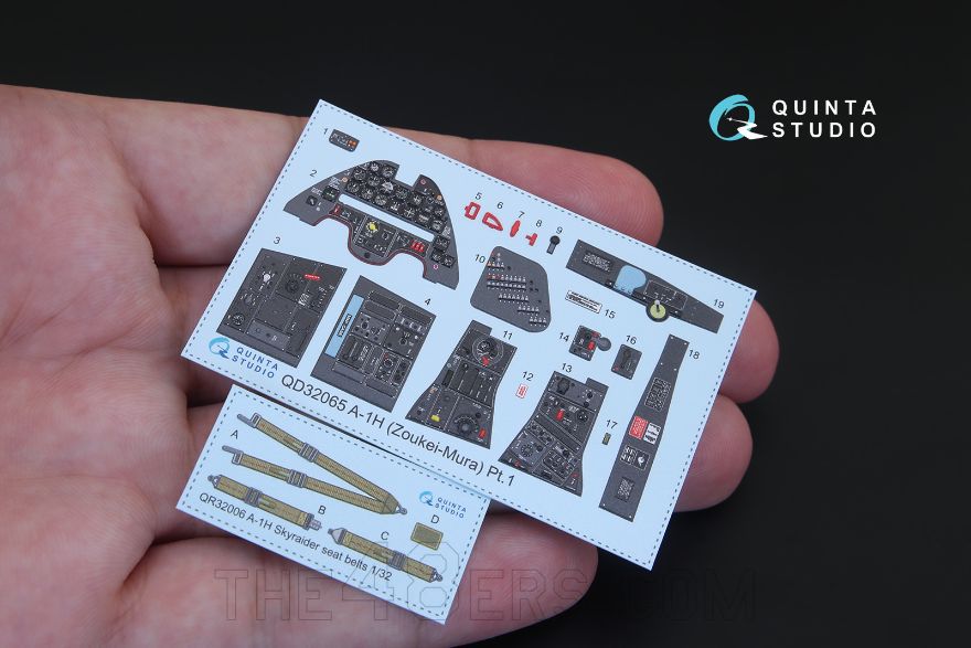 A-1H cockpit 3D decal Quinta Studio QD32065 1:32