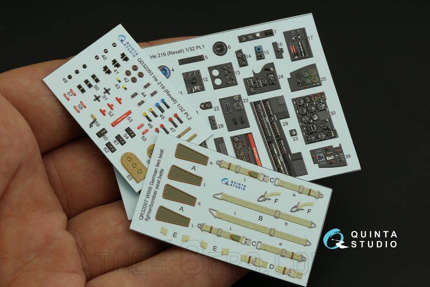 He 219 cockpit 3D decal Quinta Studio QD32093 1:32
