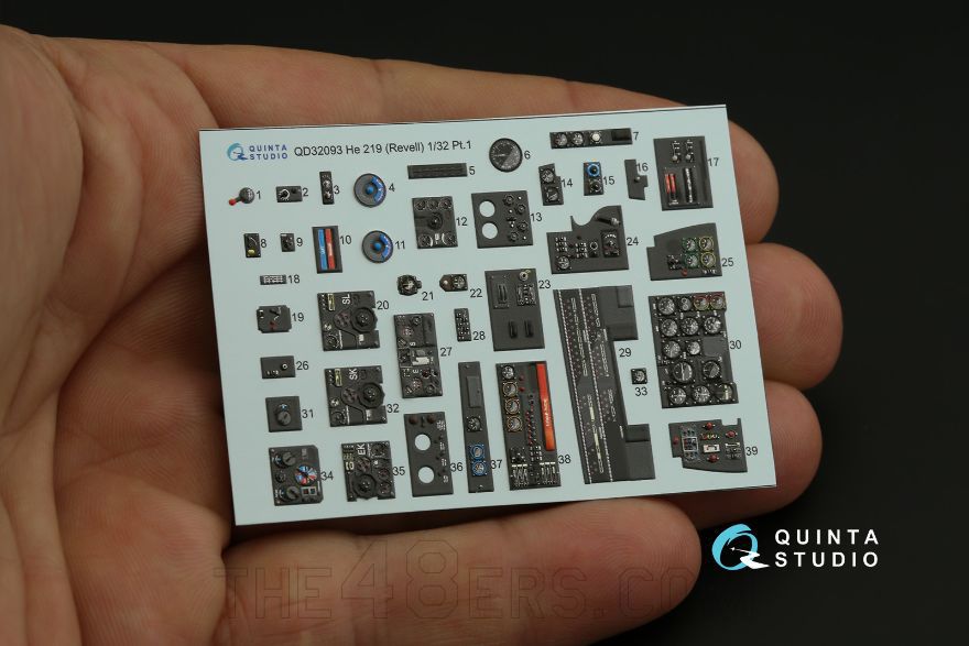 He 219 cockpit 3D decal Quinta Studio QD32093 1:32