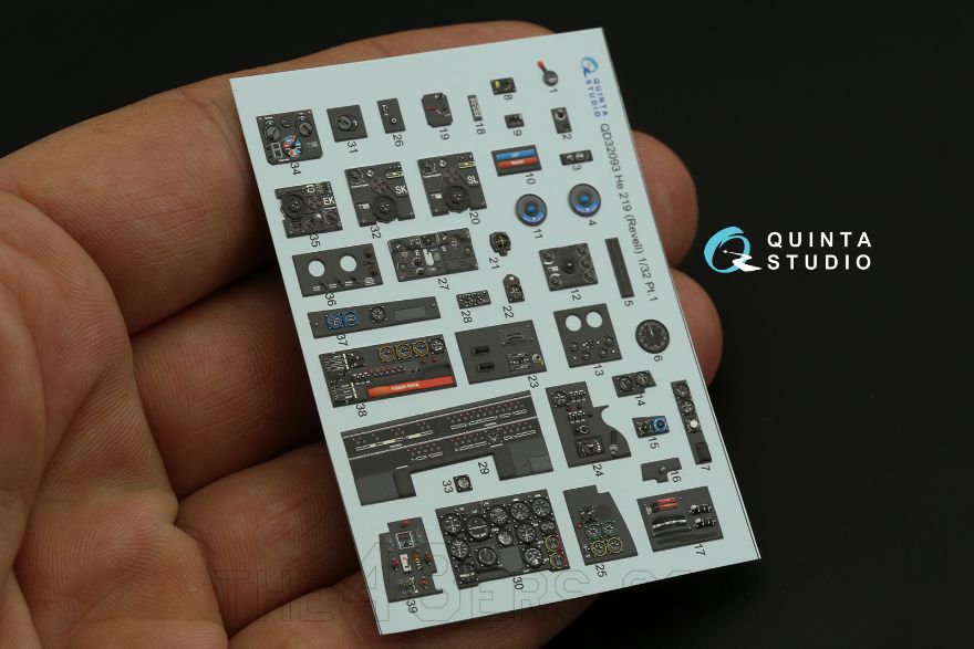 He 219 cockpit 3D decal Quinta Studio QD32093 1:32