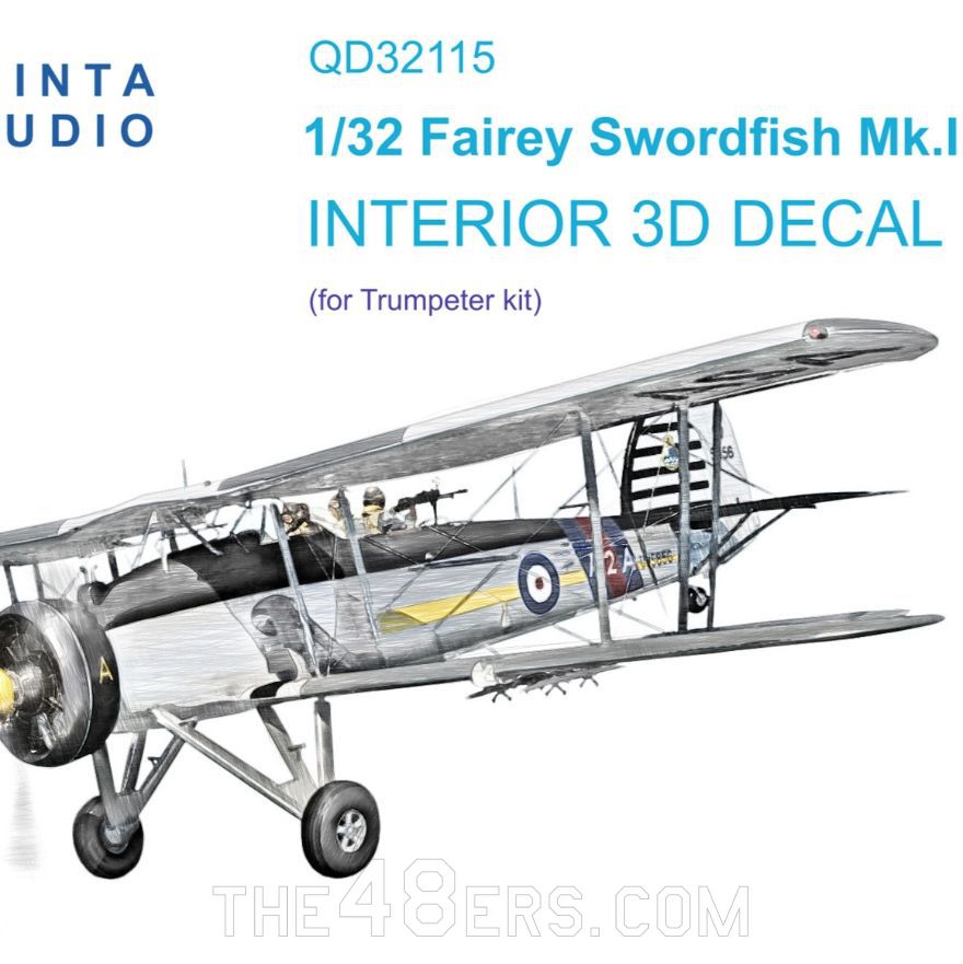 Swordfish Mk.I cockpit 3D decal Quinta Studio QD32115 1:32