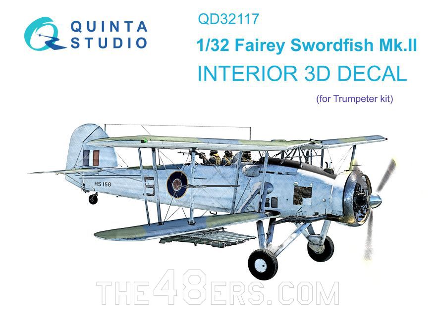 Swordfish Mk.II cockpit 3D decal Quinta Studio QD32117 1:32