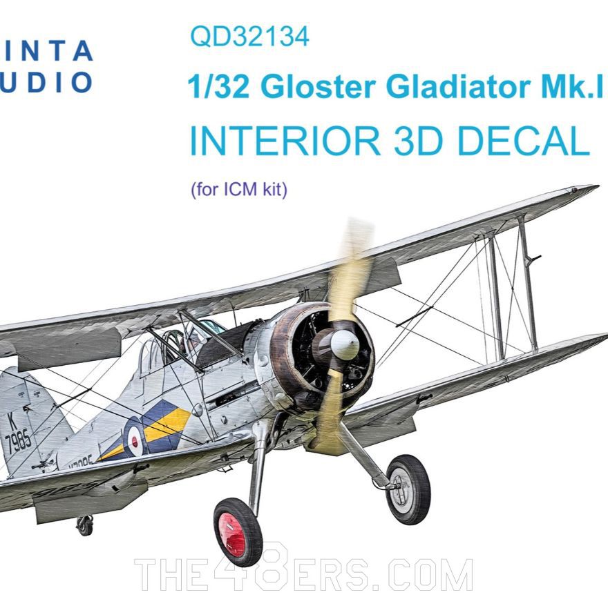 Gladiator Mk.I cockpit 3D decal Quinta Studio QD32134 1:32