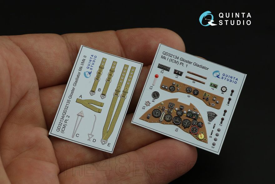 Gladiator Mk.I cockpit 3D decal Quinta Studio QD32134 1:32