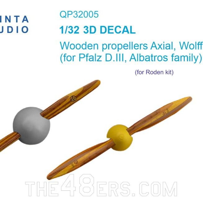 Wooden propellers Axial Wolff 3D decal Quinta Studio QP32005 1:32
