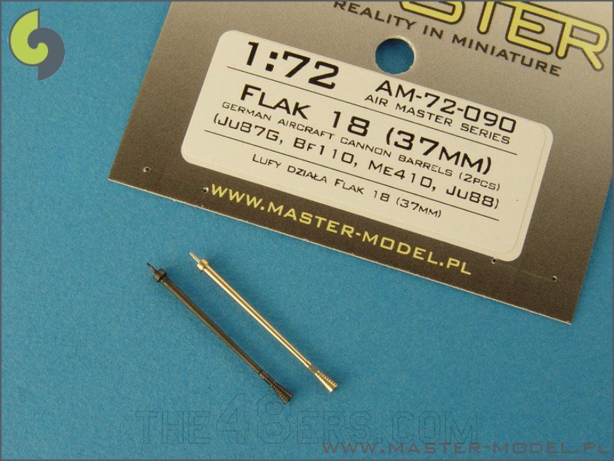 German Flak 18 37mm barrels (2pcs) Master AM-72-090 1:72