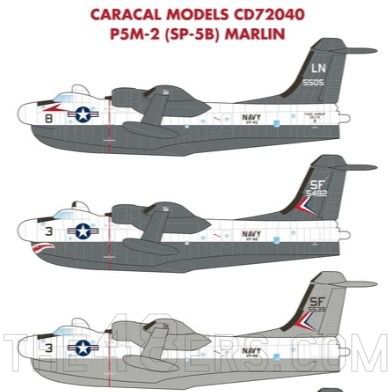 P5M-2 (SP-5B) Marlin decal sheet Caracal Models CD72040 1:72
