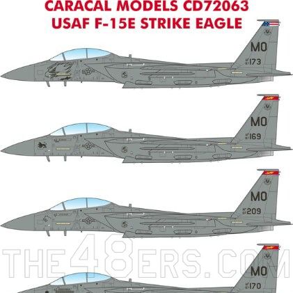 F-15E Strike Eagle USAF decal sheet Caracal Models CD72063 1:72