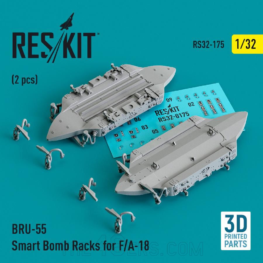 BRU-55 Smart Bomb Racks ResKit RS32-0175 1:32