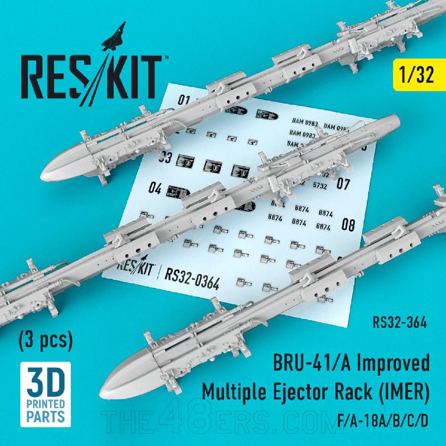 BRU-41A Improved Multiple Ejector Rack (IMER) ResKit RS32-0364 1:32