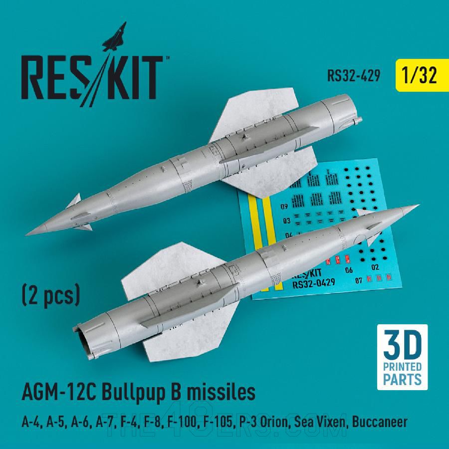 AGM-12C Bullpup B missiles ResKit RS32-0429 1:32