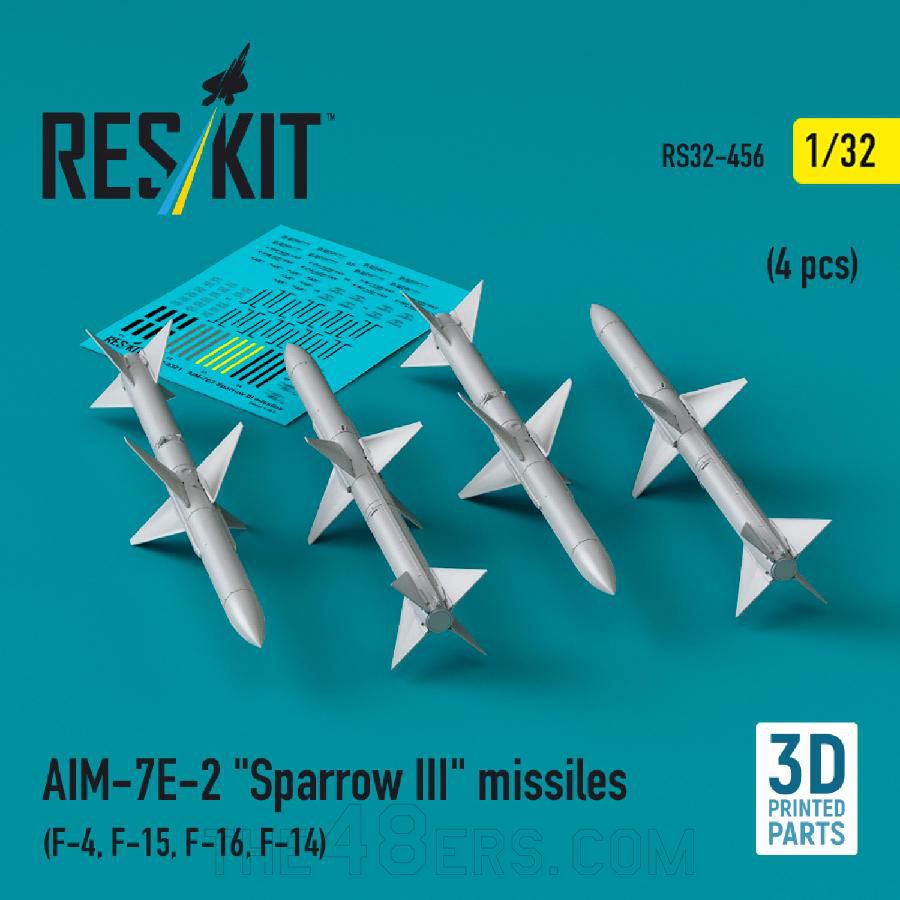 AIM-7E2 missiles ResKit RS32-0456 1:32