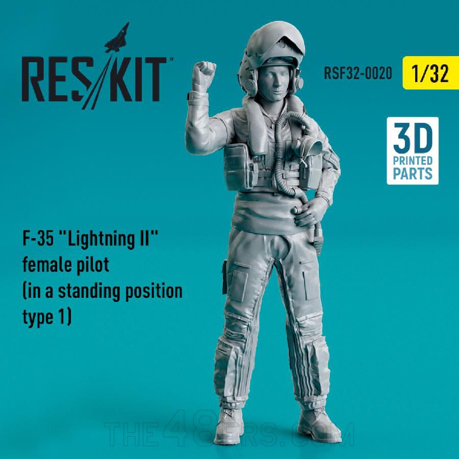 F-35 female pilot (standing- type 1) ResKit RSF32-0020 1:32