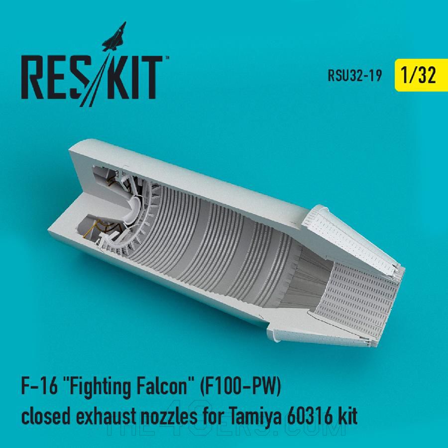 F-16 (F100-PW) closed exhaust nozzles 60316 ResKit RSU32-0019 1:32