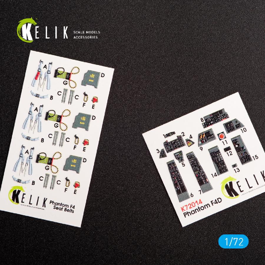 F-4D interior 3D decals Kelik K72014 1:72 (Fine Molds)