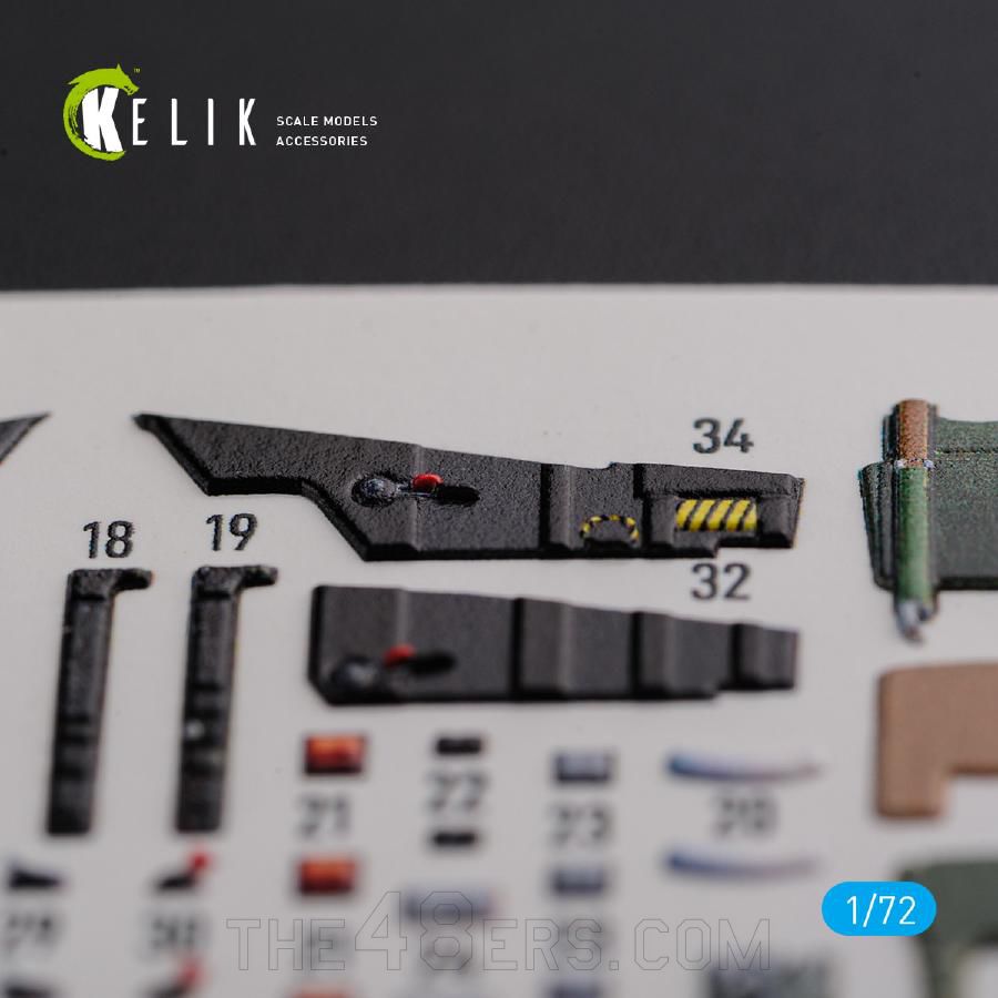 Mirage 2000D interior 3D decals Kelik K72120 1:72 (Modelsvit)