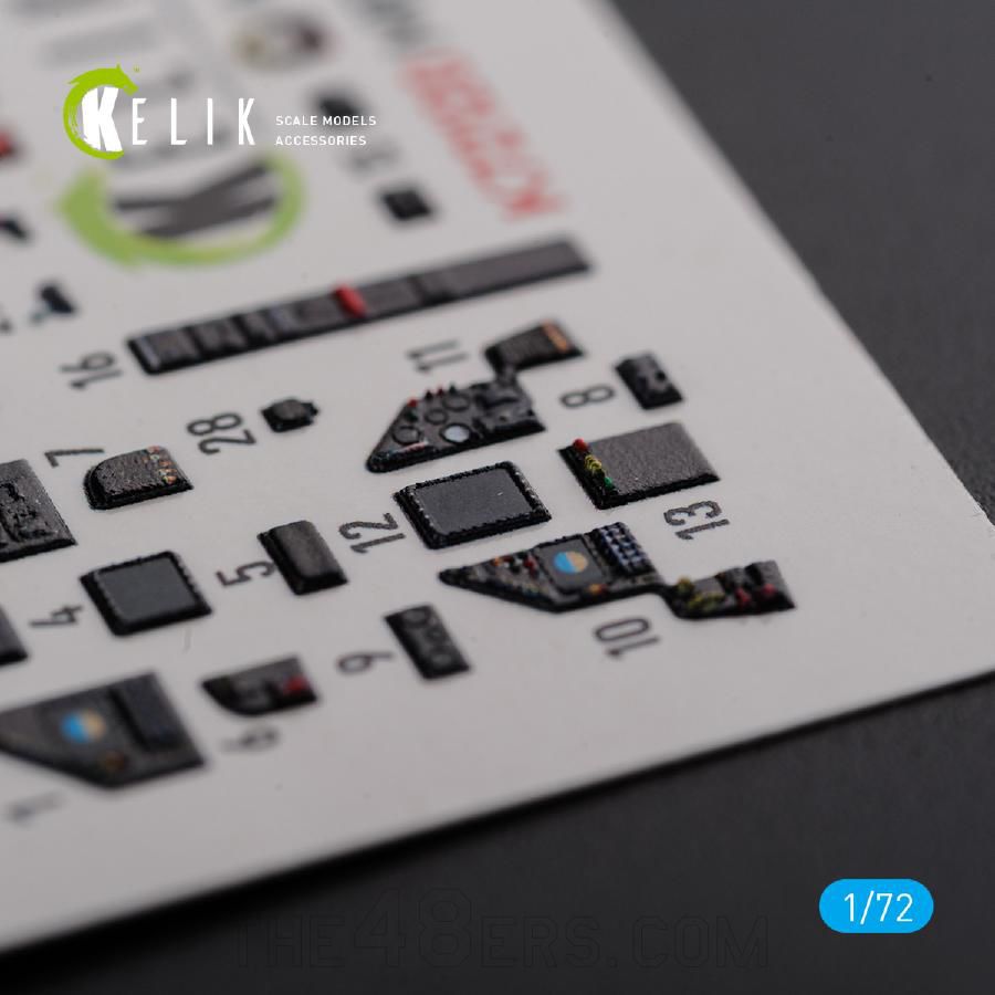 Mirage 2000D interior 3D decals Kelik K72120 1:72 (Modelsvit)