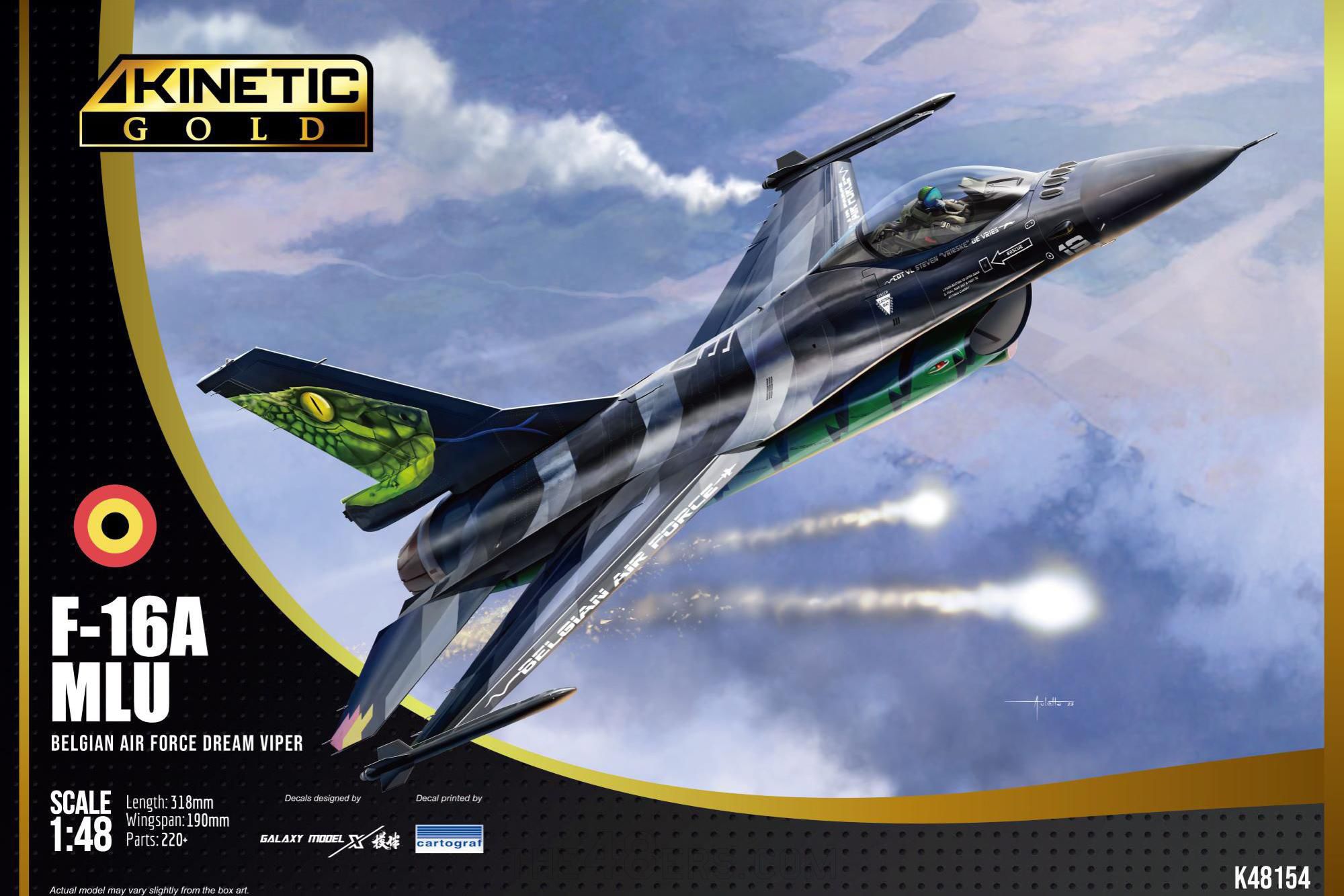 F-16A MLU Belgian Air Force Dream Viper Kinetic K48154 1:48
