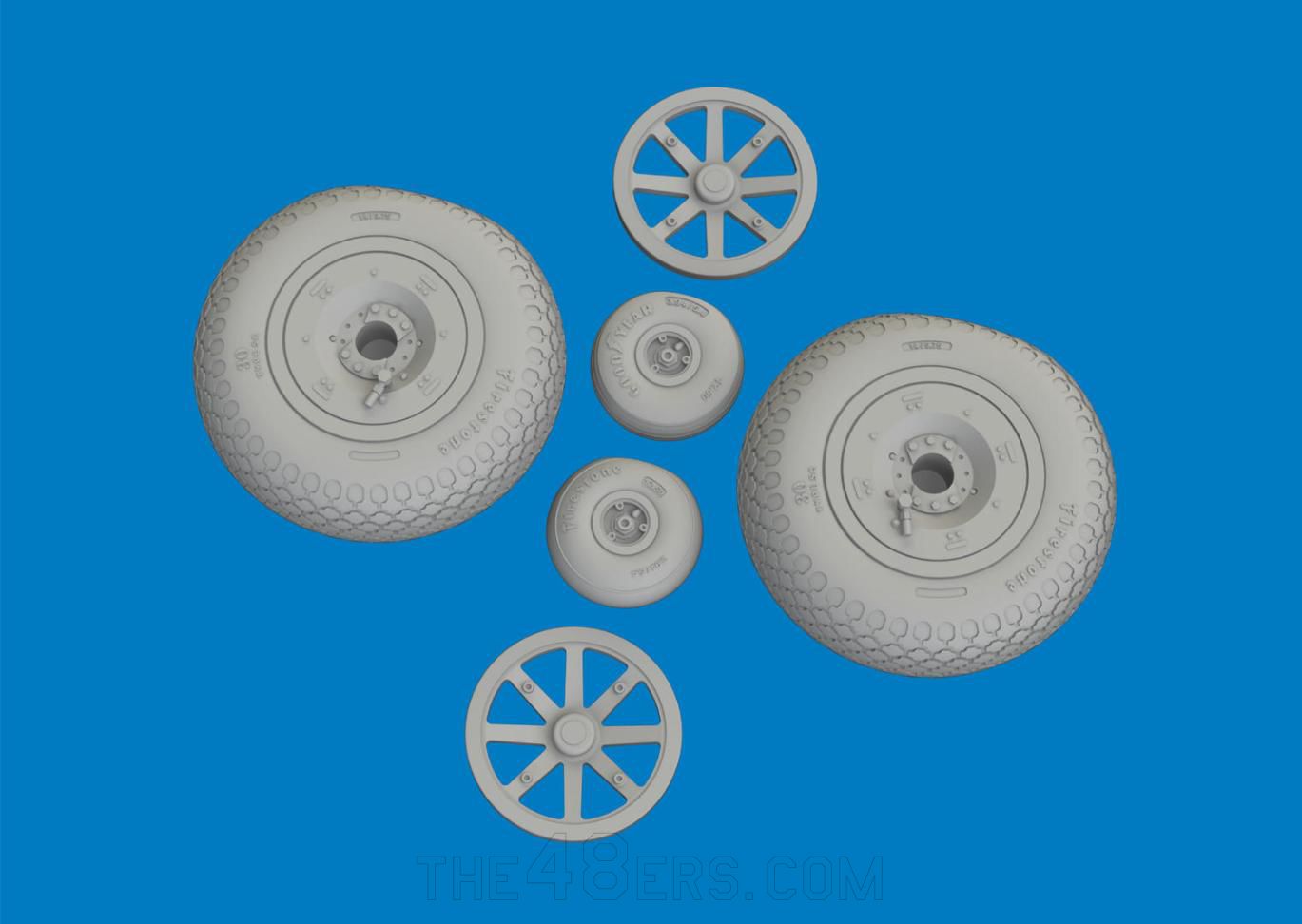 P-40E wheels cross tread
