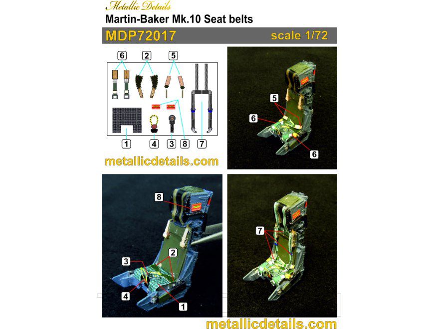 Rafale ejection seat M.B. Mk.16F Metallic Details MDR72110 1:72