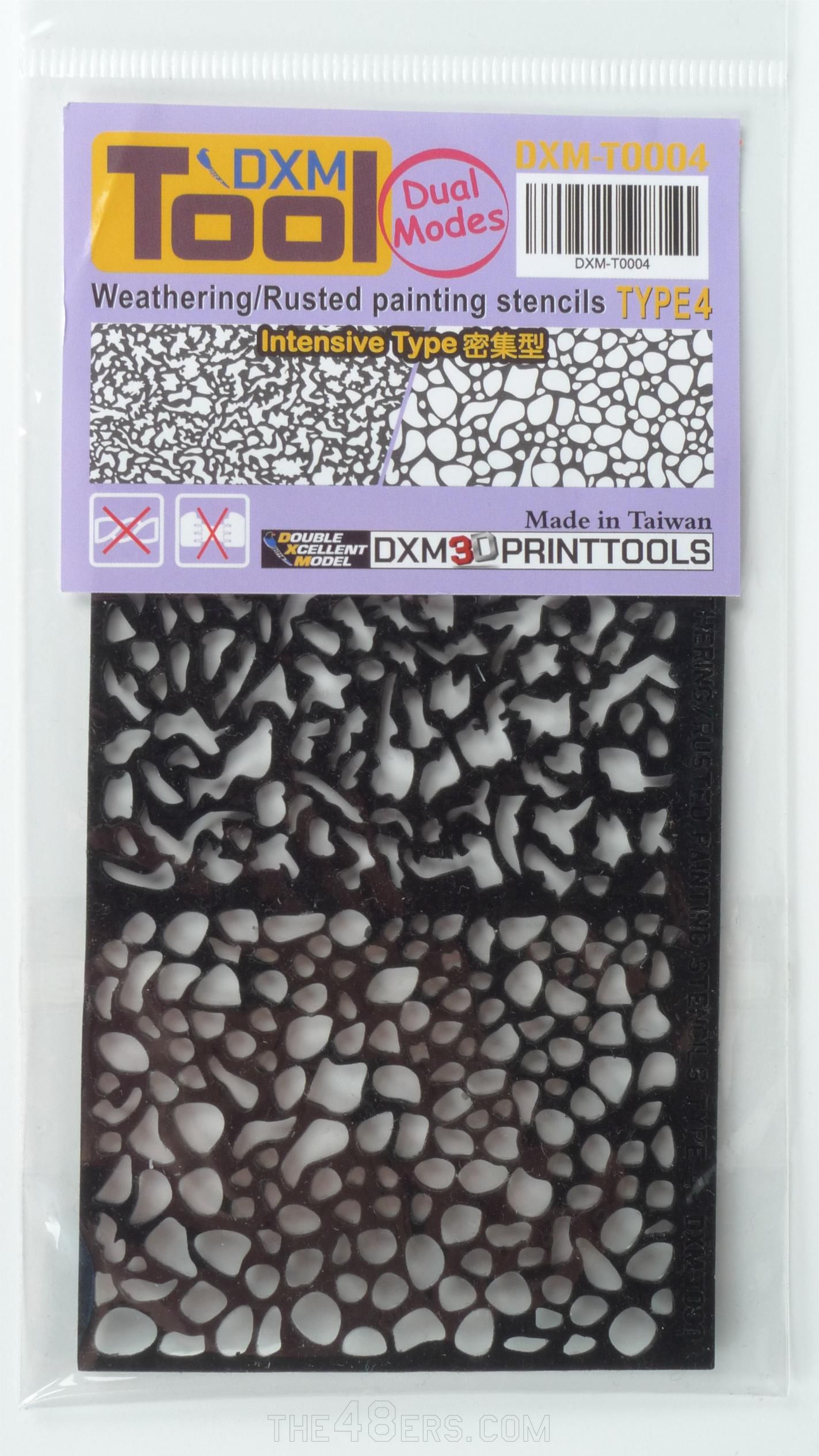 Weathering/Rusted/Rusty dual effects airbrush stencil #4 DXM Decals T-0004