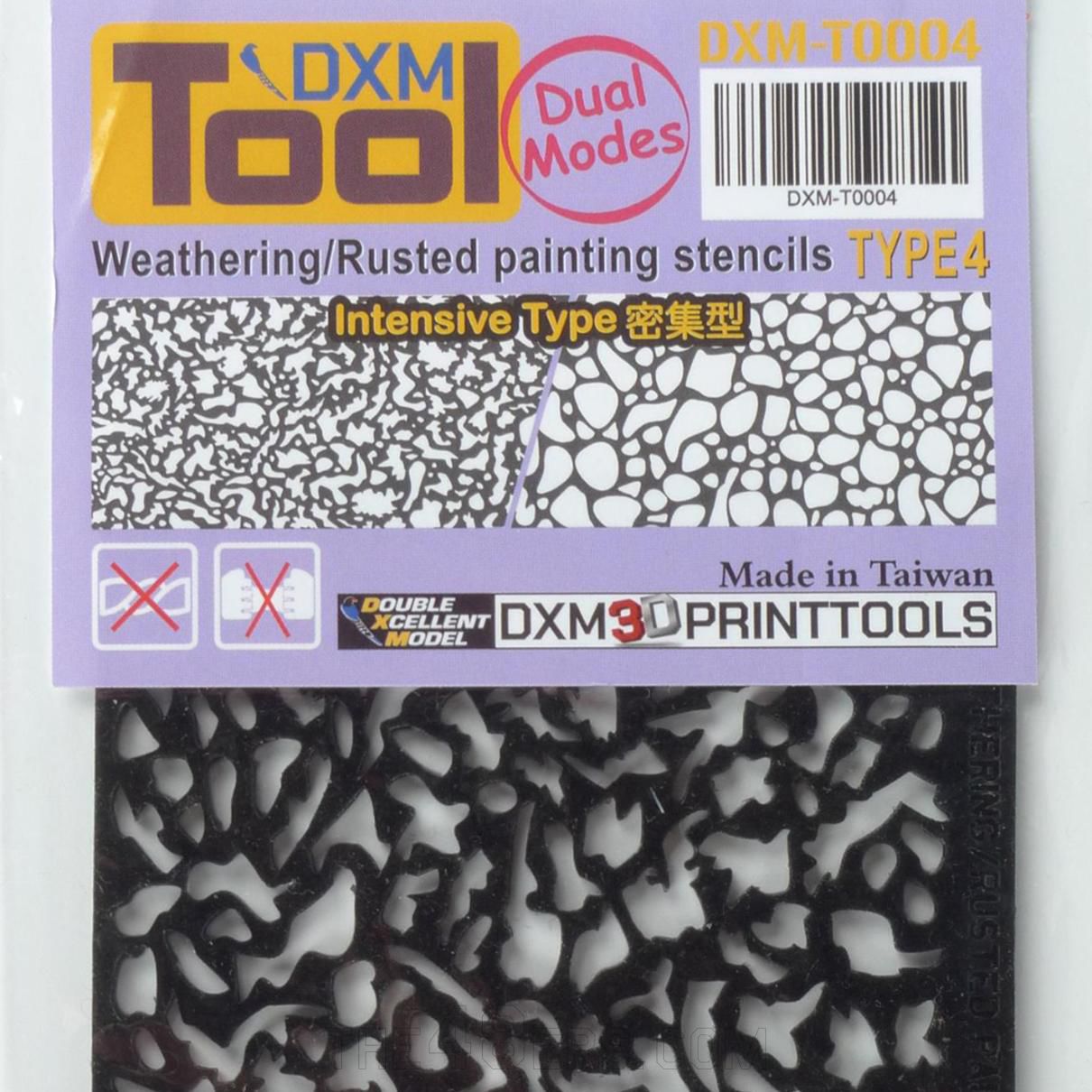 Weathering/Rusted/Rusty dual effects airbrush stencil #4 DXM Decals T-0004