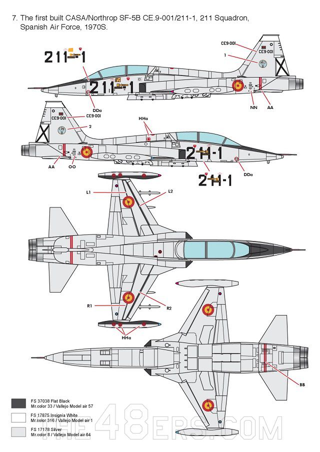 NF-5B/F-5B/SF-5B Freedom Fighter Kinetic K48117 1:48