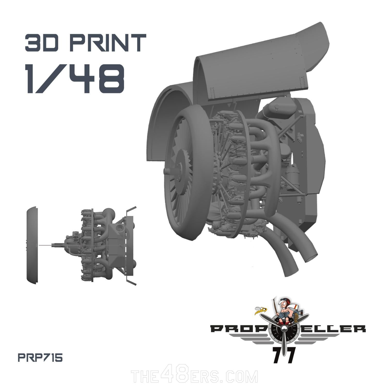 Engine Z-37 / Z-37A Čmelák 77propeller PRP715 1:48