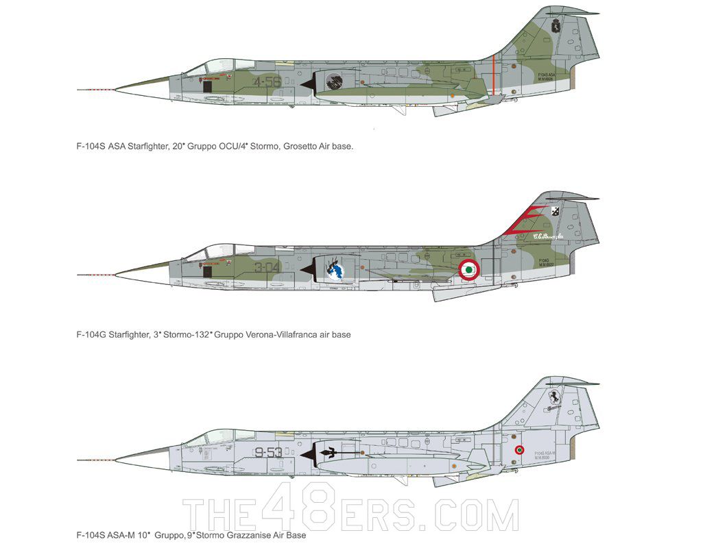 F-104G/S ASA/M Starfighter Italian Air Force Kinetic K48093 1:48