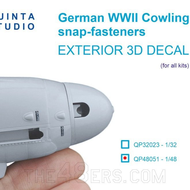 German WWII cowling fasteners 3D decal Quinta Studio QP48051 1:48