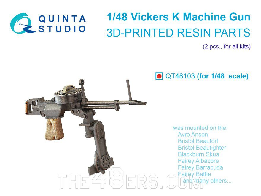 Vickers K machine gun Quinta Studio QT48103 1:48