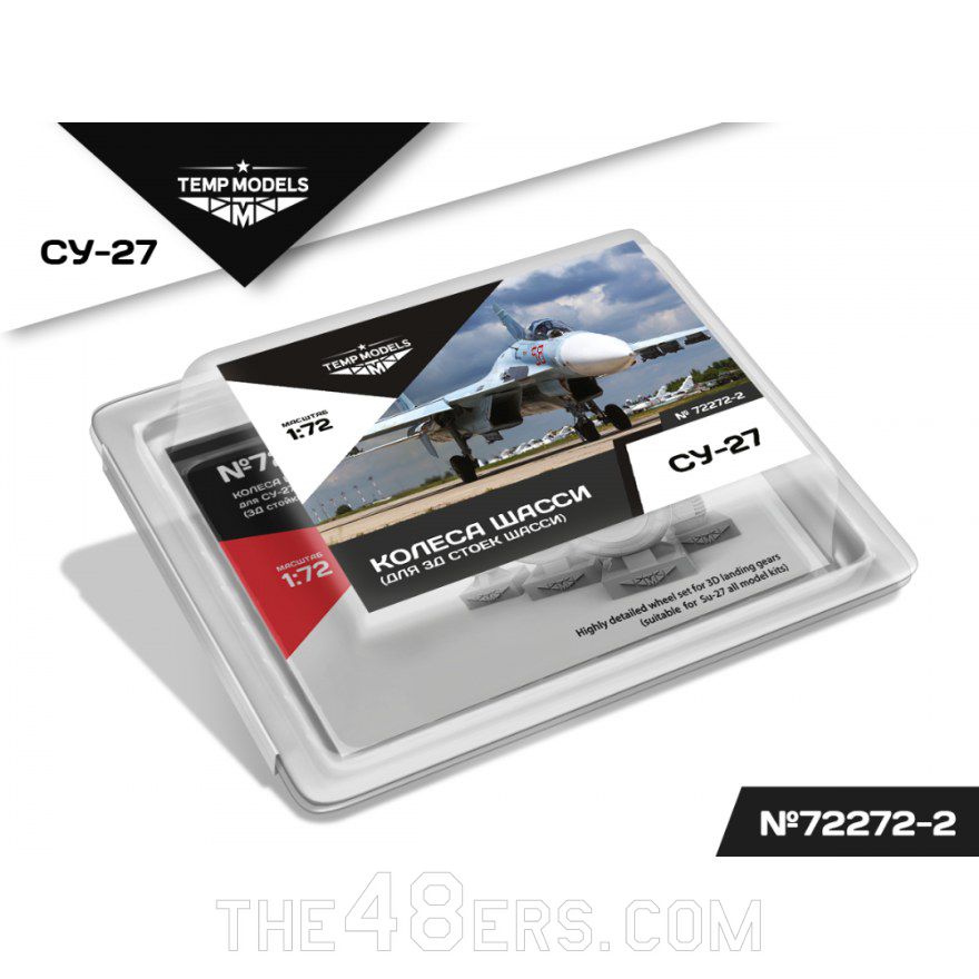 Su-27 detailed wheel set 3D Temp Models 72272-2 1:72