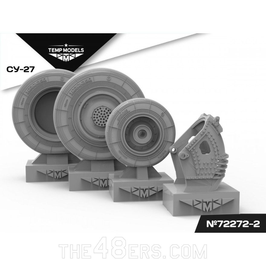 Su-27 detailed wheel set 3D Temp Models 72272-2 1:72
