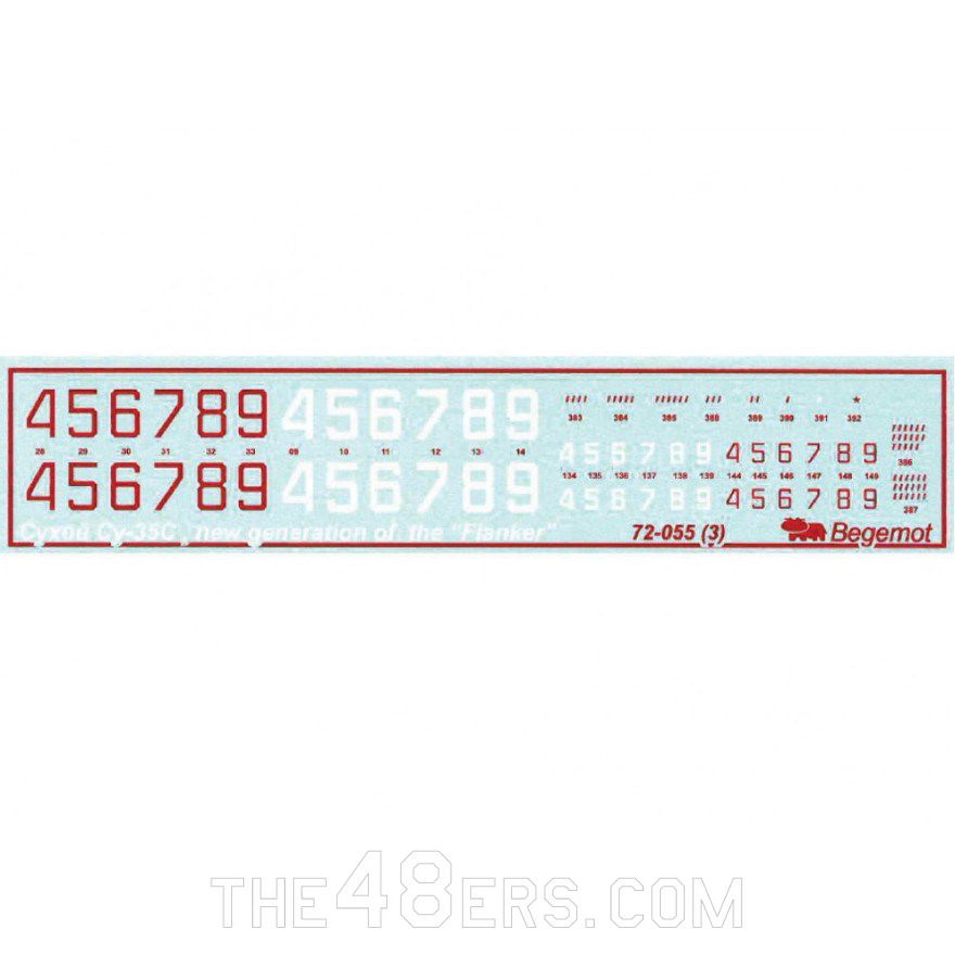 Su-35 Flanker new generation decal sheet Temp Models BM-72055 1:72