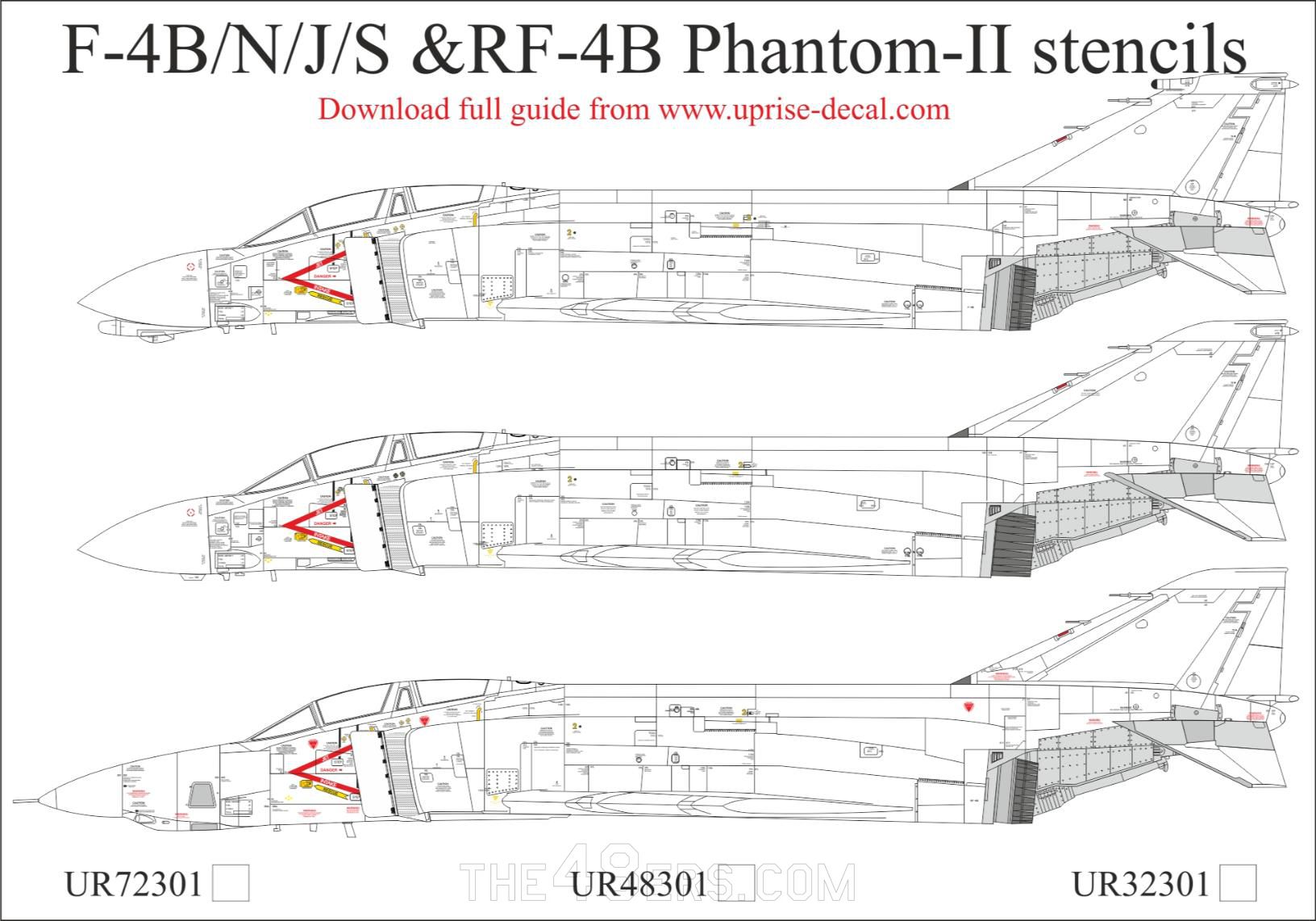 F-4B/N/J/S & RF-4B Phantom-II Navy and Marines stencils & insigna ...