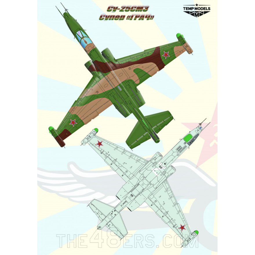 Su-25SM(3) Super Grach decal sheet part 3 Temp Models 48005-3 1:48