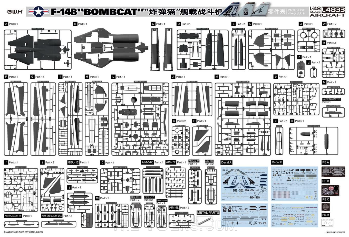 F-14B US Navy ''BOMBCAT'' Great Wall Hobby L4833 1:48