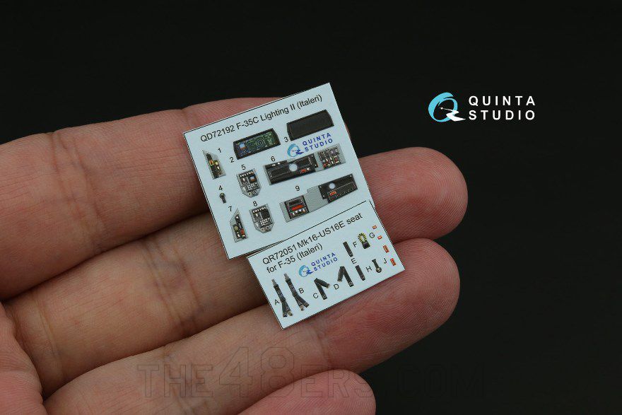 F-35C Lightning II cockpit 3D decal Quinta Studio QD72192 1:72