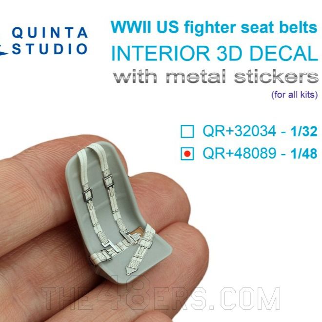 US WWII fighter seat belts 3D decal Quinta Studio QR+48089 1:48