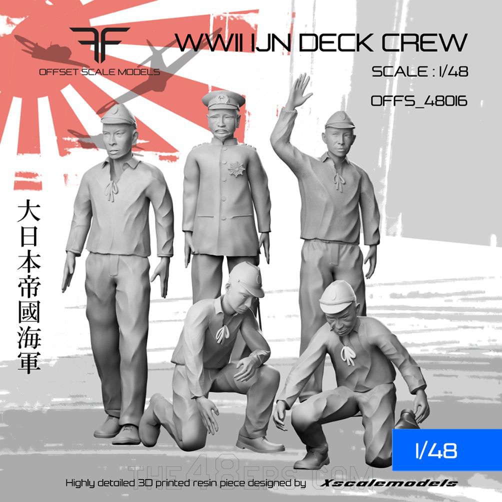 Imperial Japanese Navy deck crew set Offset Scale Models 48017 1:48