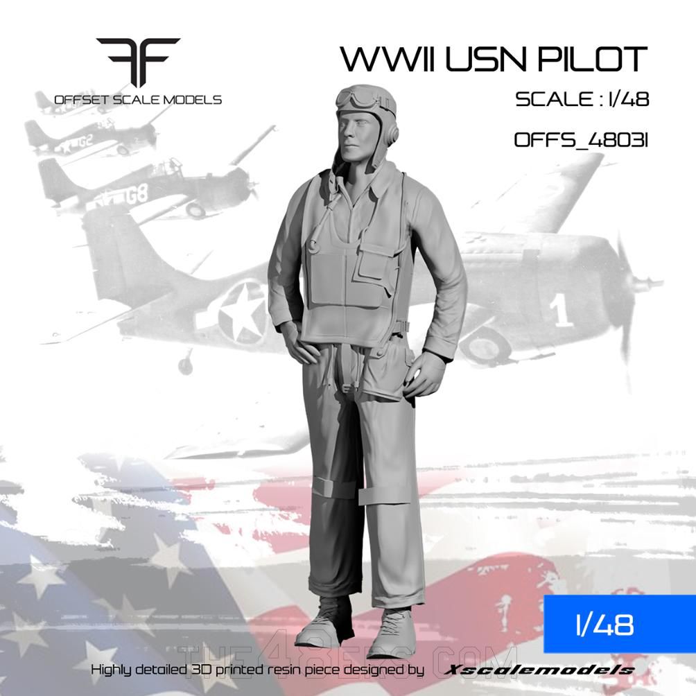 WWII USN pilot Offset Scale Models 48031 1:48