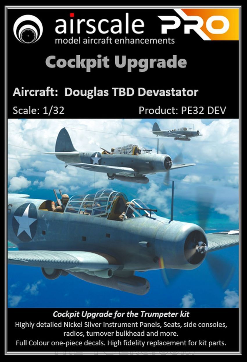 TBD Devastator Cockpit Upgrade Airscale PE32 DEV 1:32