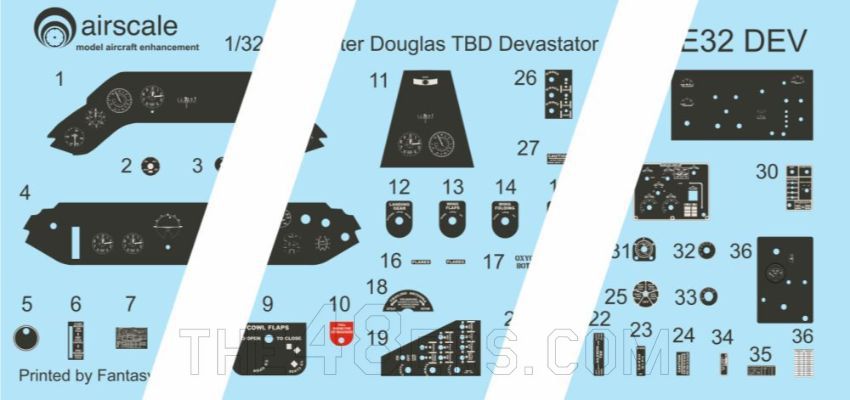 TBD Devastator Cockpit Upgrade Airscale PE32 DEV 1:32