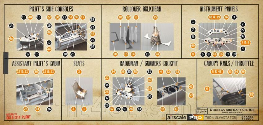 TBD Devastator Cockpit Upgrade Airscale PE32 DEV 1:32