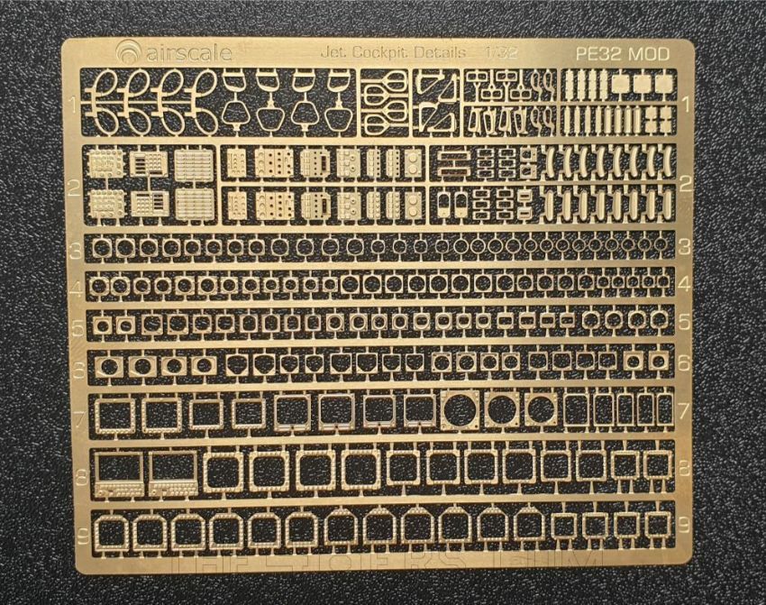Photo-etched Modern Cockpit details Airscale PE32 MOD 1:32