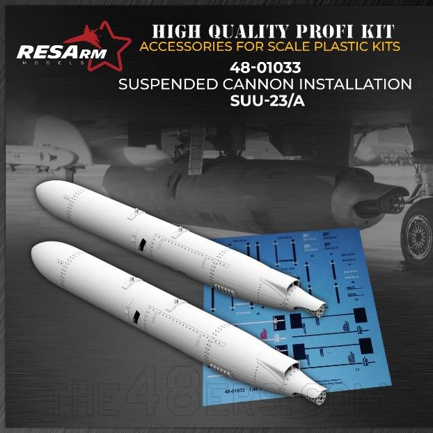 SUU-23/A cannon installation (+decal) RESArm 48-01033 1:48